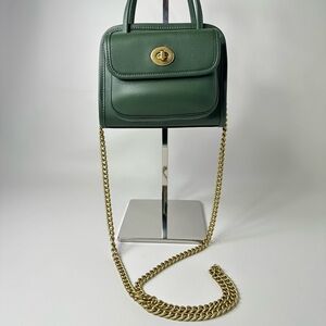 Coach | Bags | Coach Womens Safari Mini Tote Glovetanned Leather Green ...